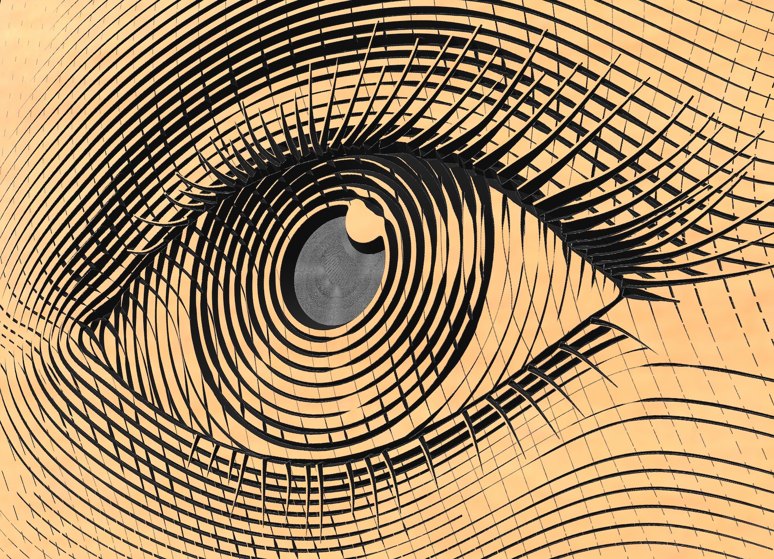 Big EYE CNC Vector File for V Bit Engraving | Etsy