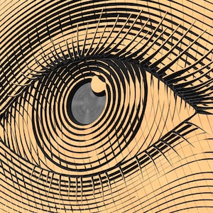 Big EYE CNC Vector File for V- Bit Engraving - Etsy