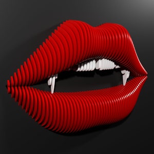 Parametric Wall Art VAMPIRE LIPS CNC Cutting File - Etsy