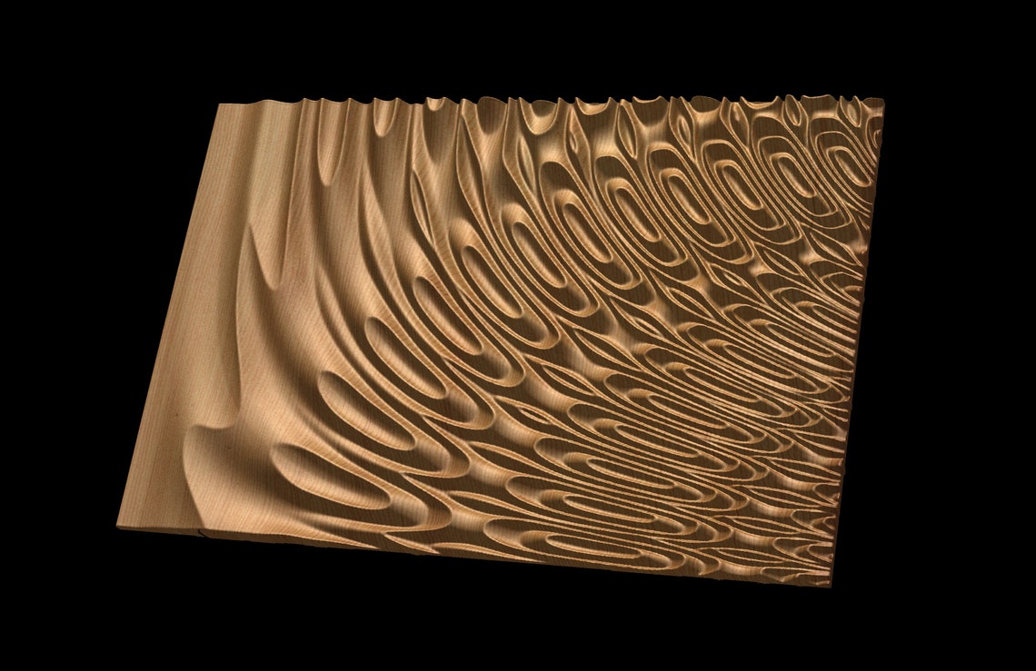 JANII42 Wavy Pattern 3D Model for CNC Machining With Software | Etsy