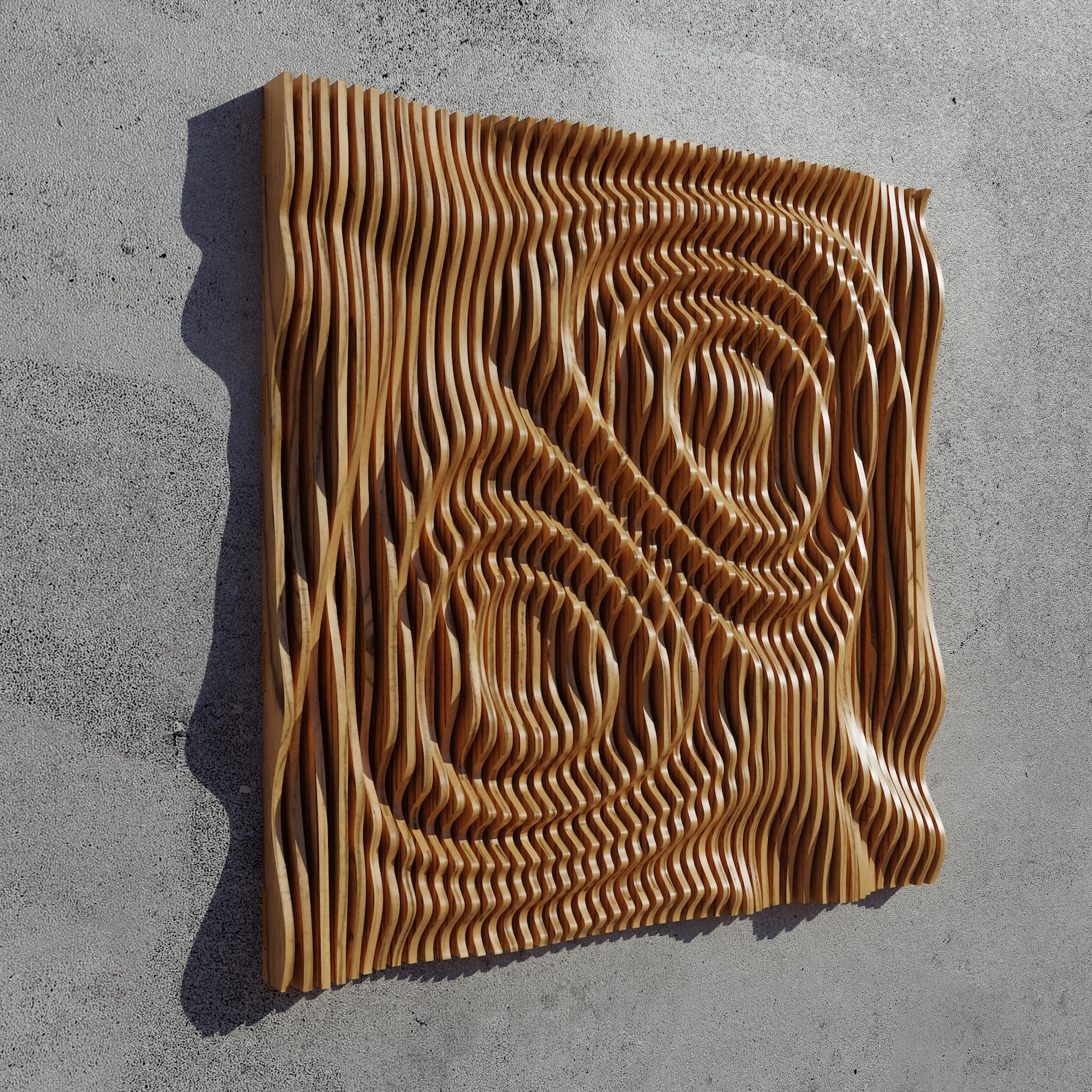 Parametric Wall Art Wavewall2 CNC Cutting File - Etsy