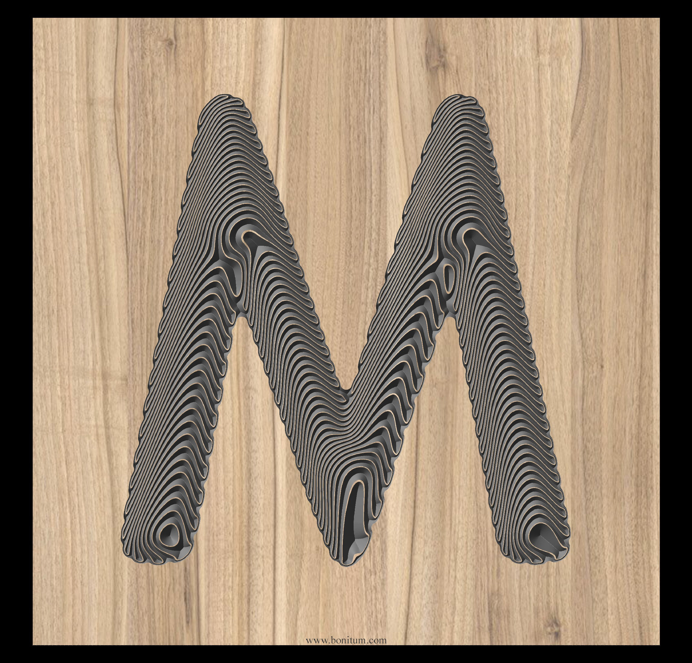 Set of 3D Floating Wave Effect Letters A-Z | Etsy