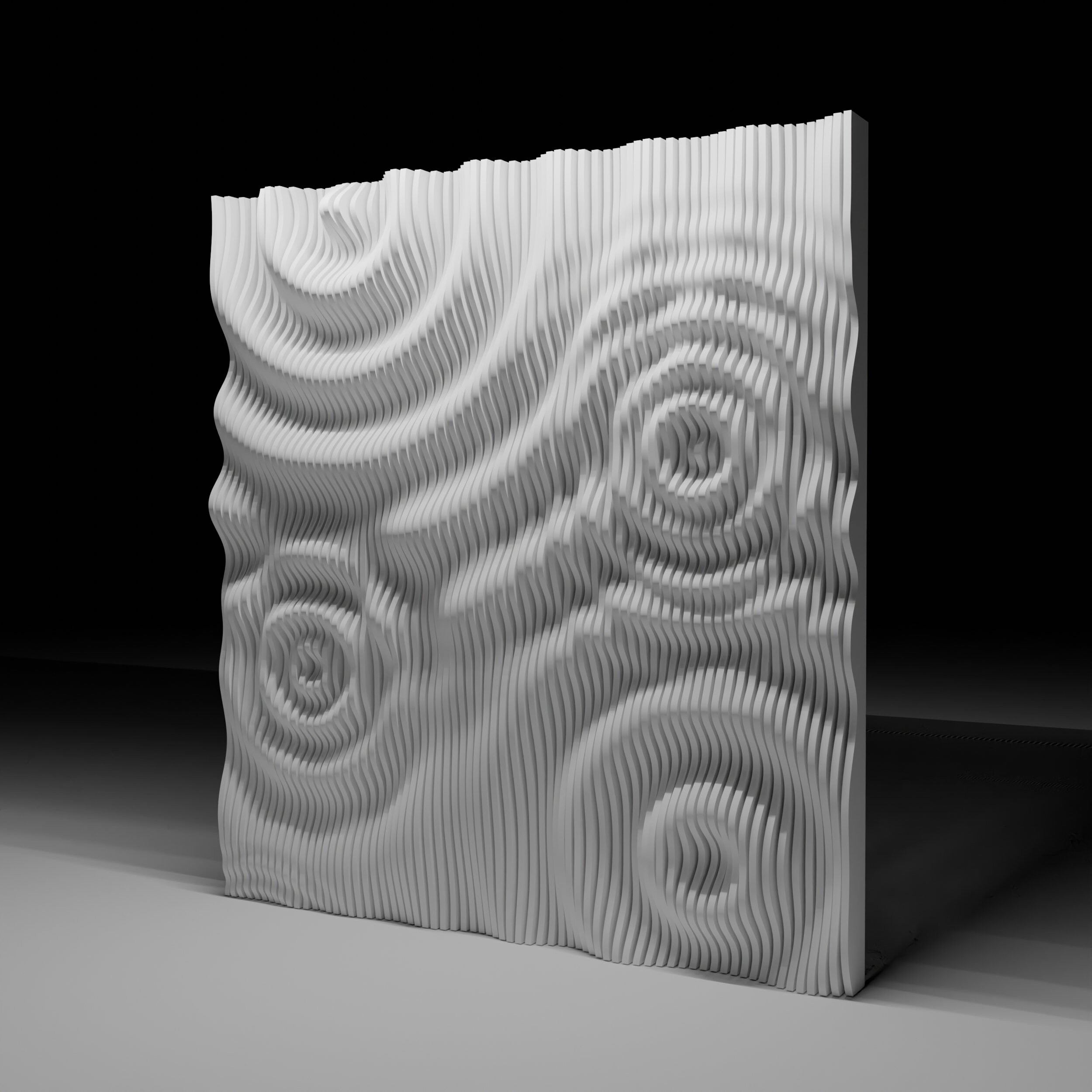 Parametric Wave Wall 71TV2 With Sound Insulation Layers CNC - Etsy UK