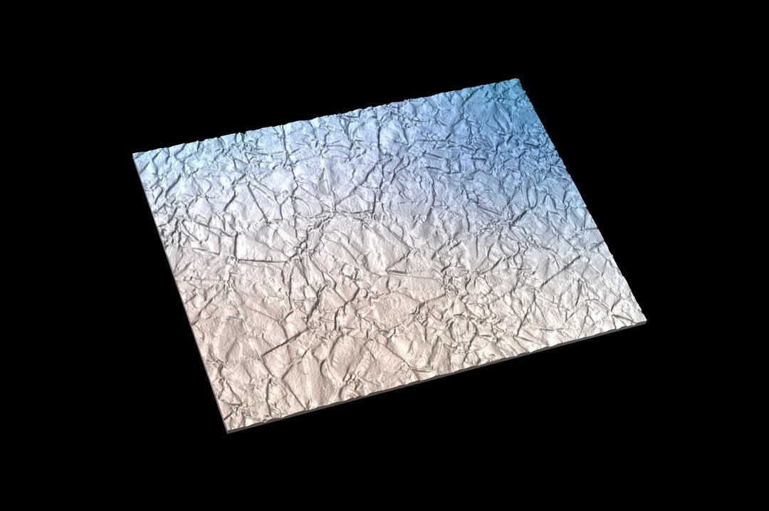 Crumpled Paper V1 Decorative Abstract 3D Relief Sculpture Model for CNC ...