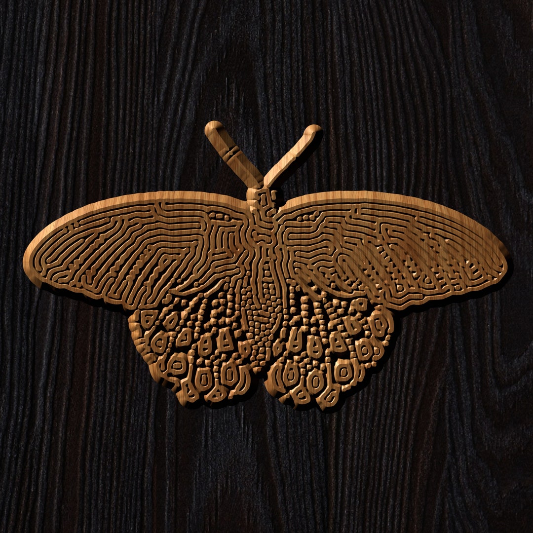 Butterfly Vector File for V-bit Carving AUG_X13_4 - Etsy