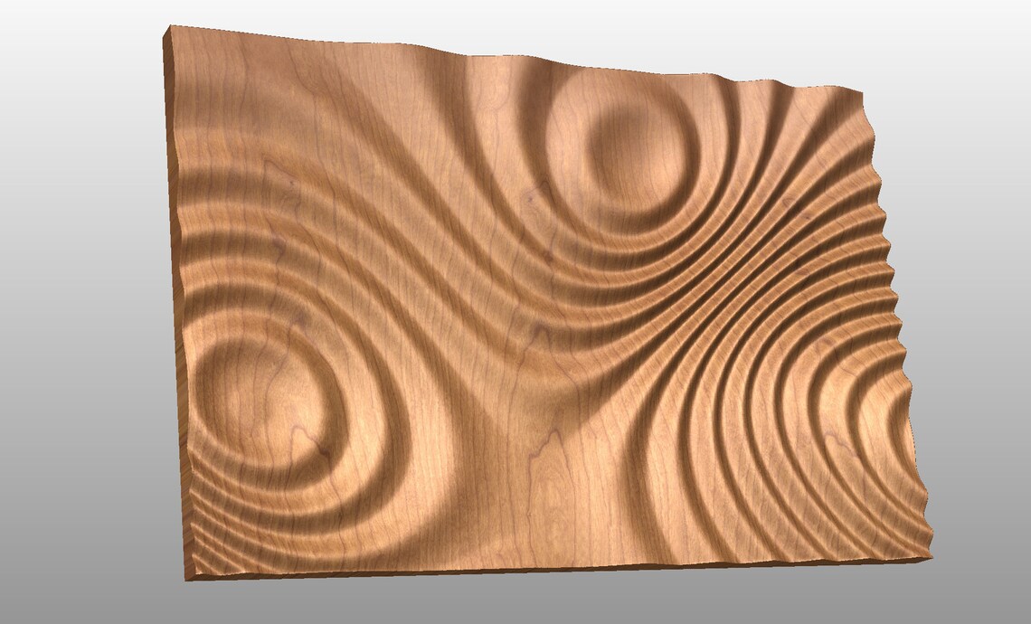 CNC 3D Model waves 4834 - Etsy