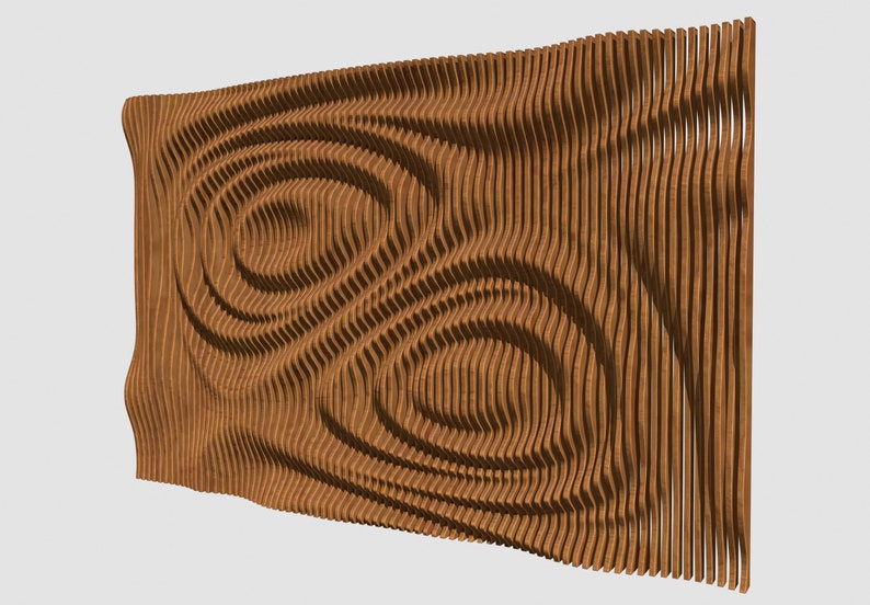 Parametric Wall Art Wavewall1 CNC Cutting File - Etsy