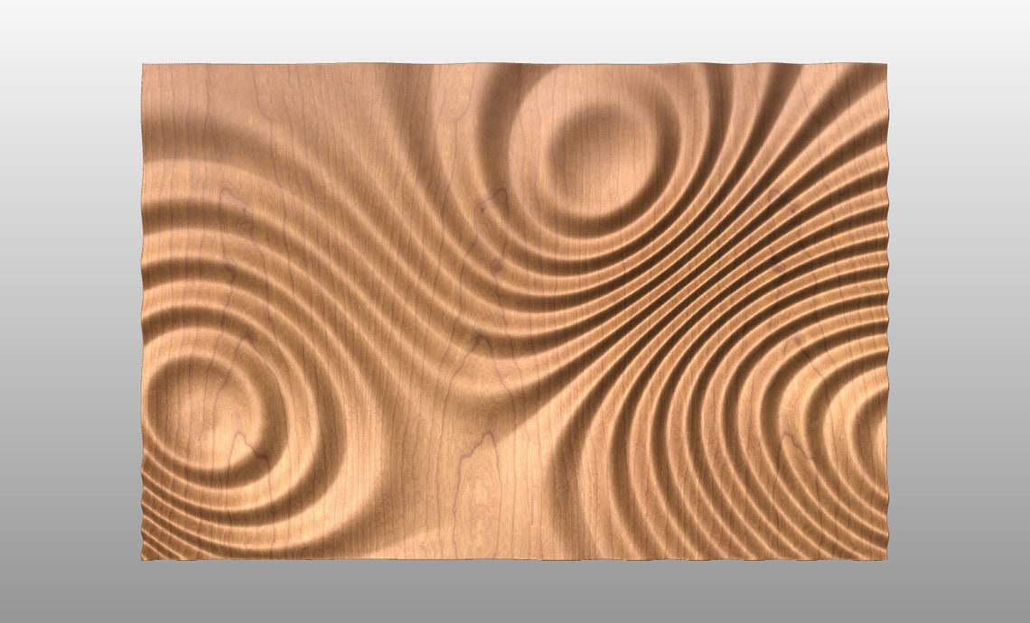 CNC 3D Model waves 4834 - Etsy