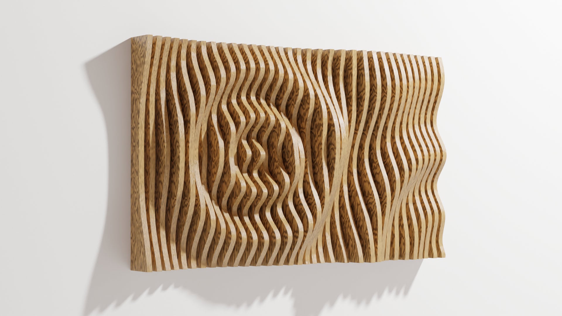 Wall Hangings Home Décor Wave Wall Art 3 parametric CNC cutting file ...