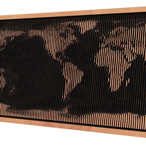 World Map CNC V-carve Vector File for Engraving - Etsy