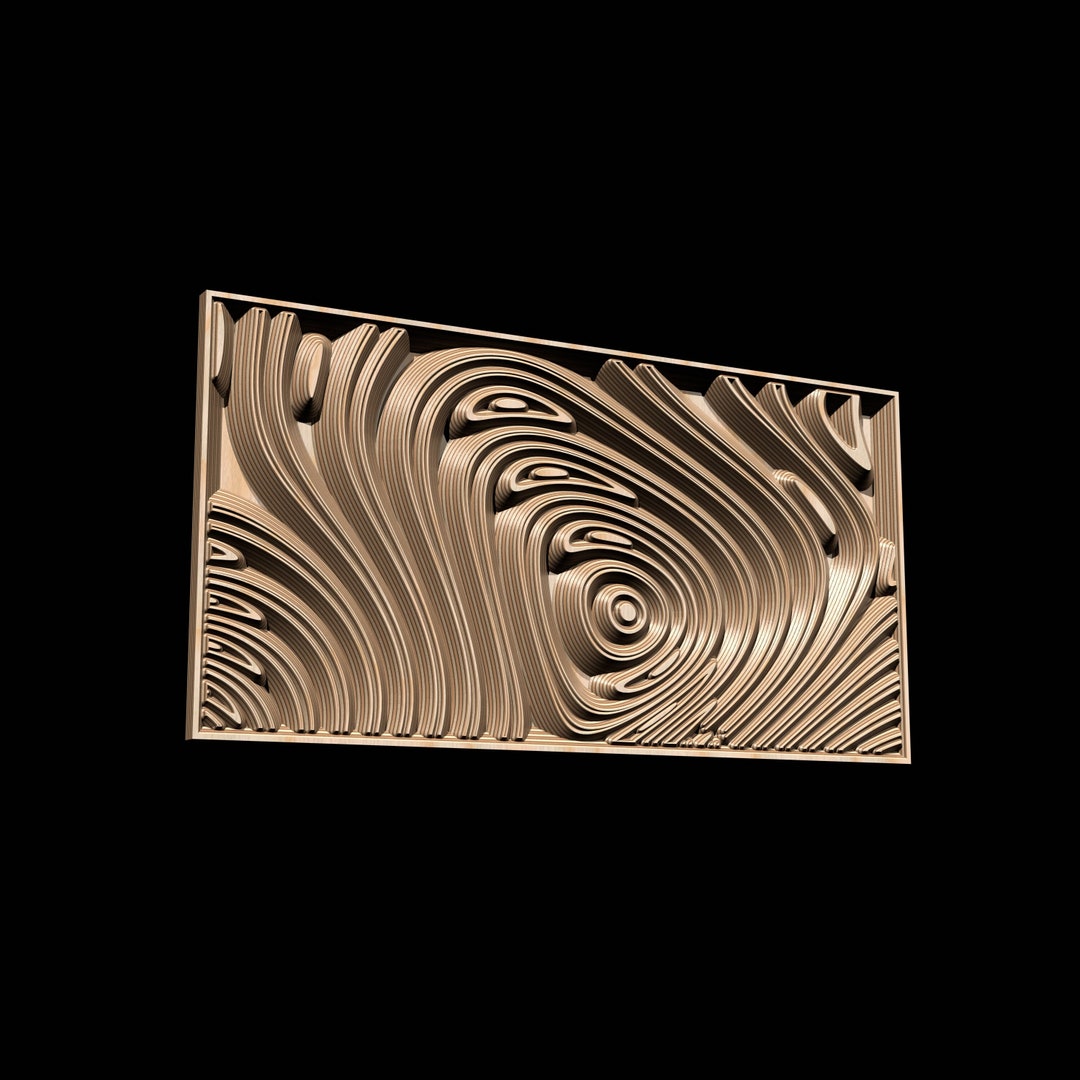 Jungle161s12 Wavy Pattern Vector File for V- Bit Carving With Software ...