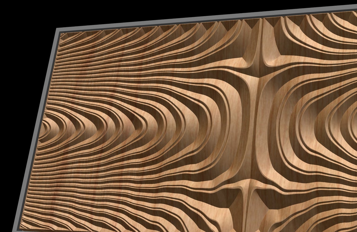 Jungle156s9 Wavy Pattern Vector File for V Bit Carving With | Etsy