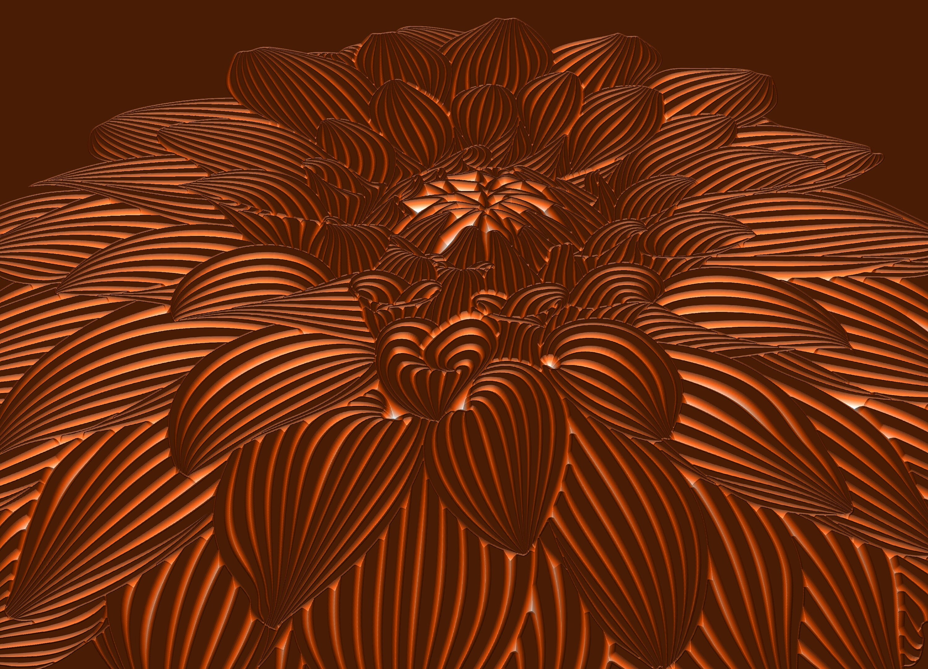 The Vector File for V- Bit Carving "dahlia" - Etsy