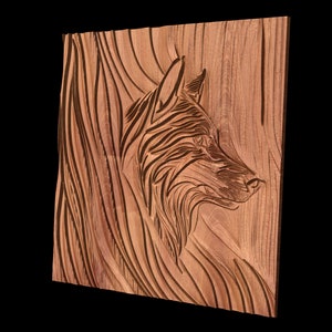 Bas-relief "wolf" 3d File MJ004 for CNC - Etsy