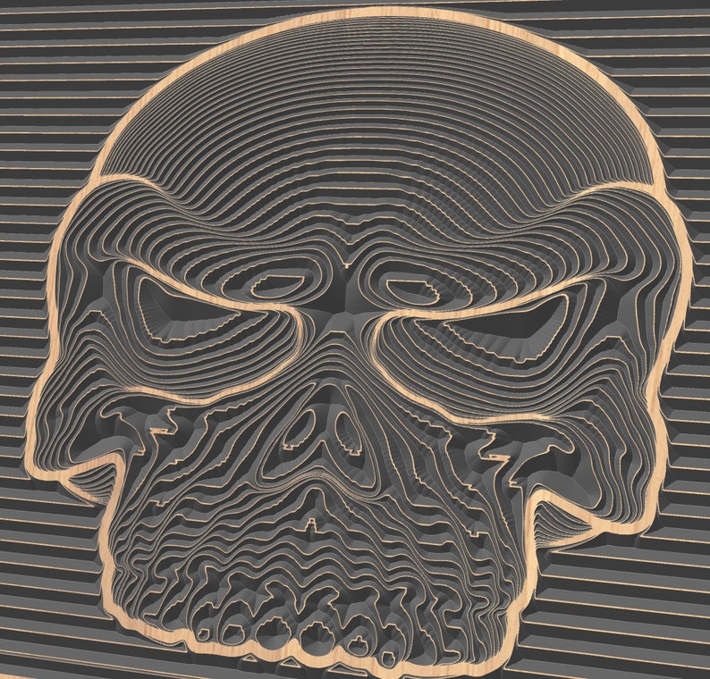 Skull24 File for V Bit Carving - Etsy