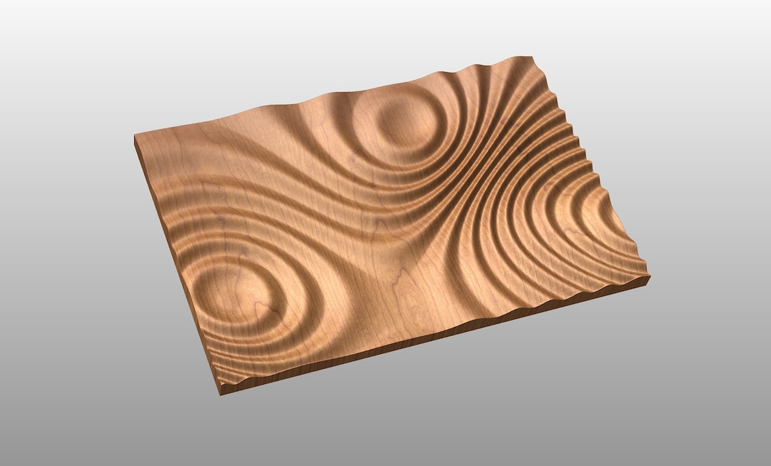 CNC 3D Model "waves 4834" - Etsy