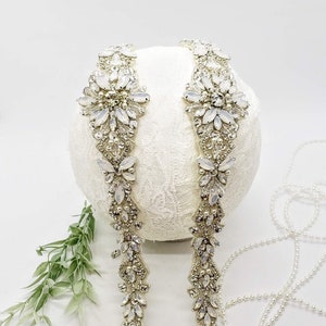 Opal Wedding Dress Straps; Art Deco Wedding Dress Straps; Wedding Dress ...