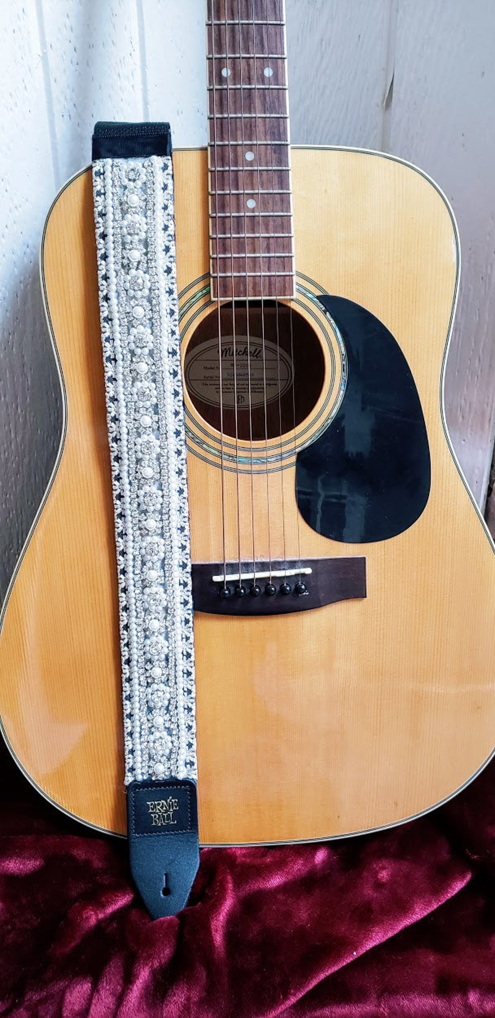 Rhinestone Beaded Guitar Strap Bling Guitar Strap Unique - Etsy