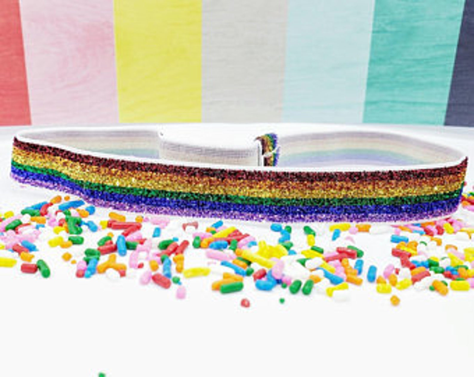 Pride Headband Rainbow Elastic Headband Bright Rainbow - Etsy