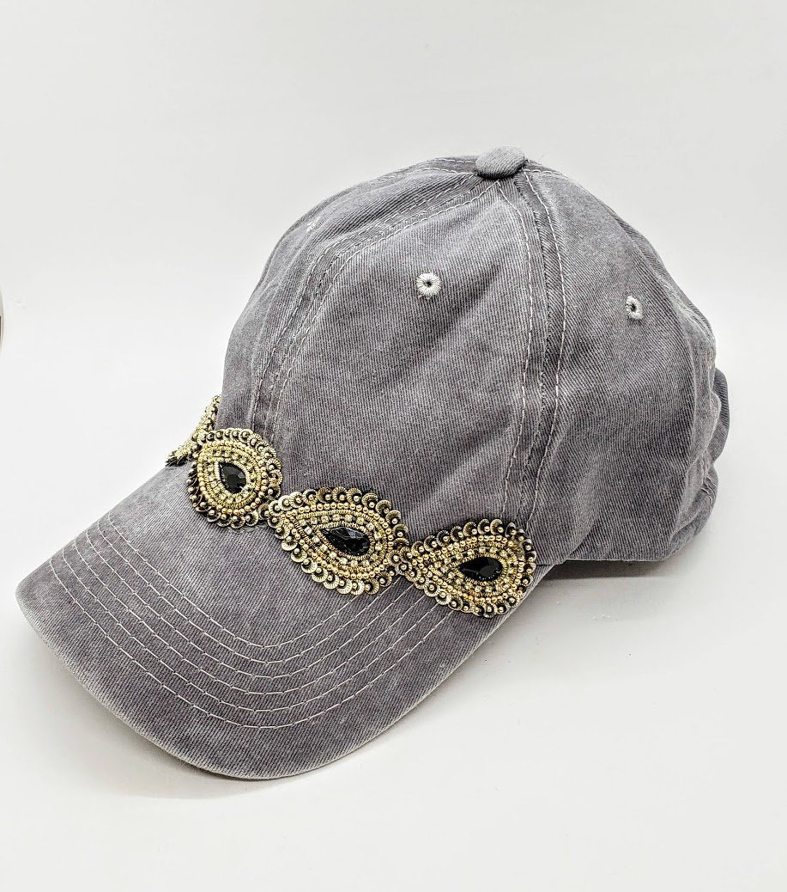 Beaded Baseball Hat High Ponytail Baseball Hat Ponytail Hat - Etsy
