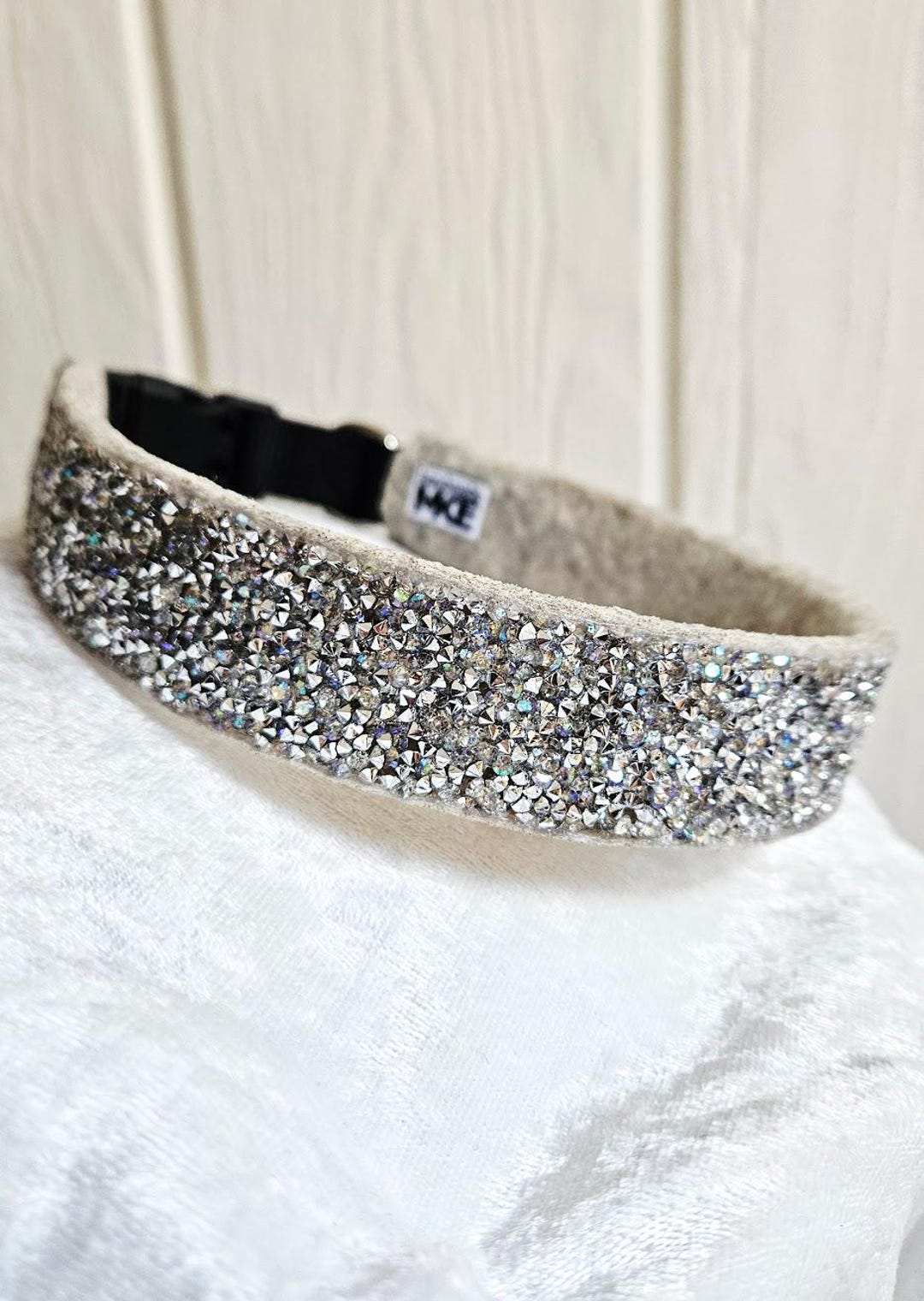 Iridescent Gem Dog Collar: Pretty Dog Collars; Girly Dog Collars; Bling ...