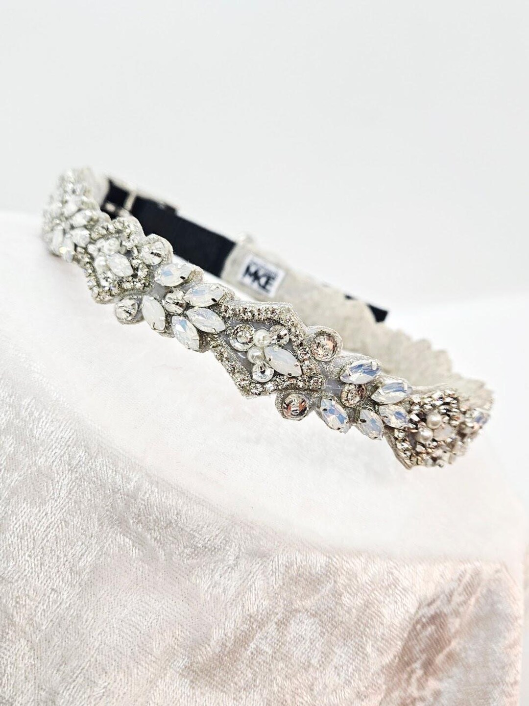 Opal & Rhinestone Wedding Dog Collar: Special Collars for Wedding; Opal ...