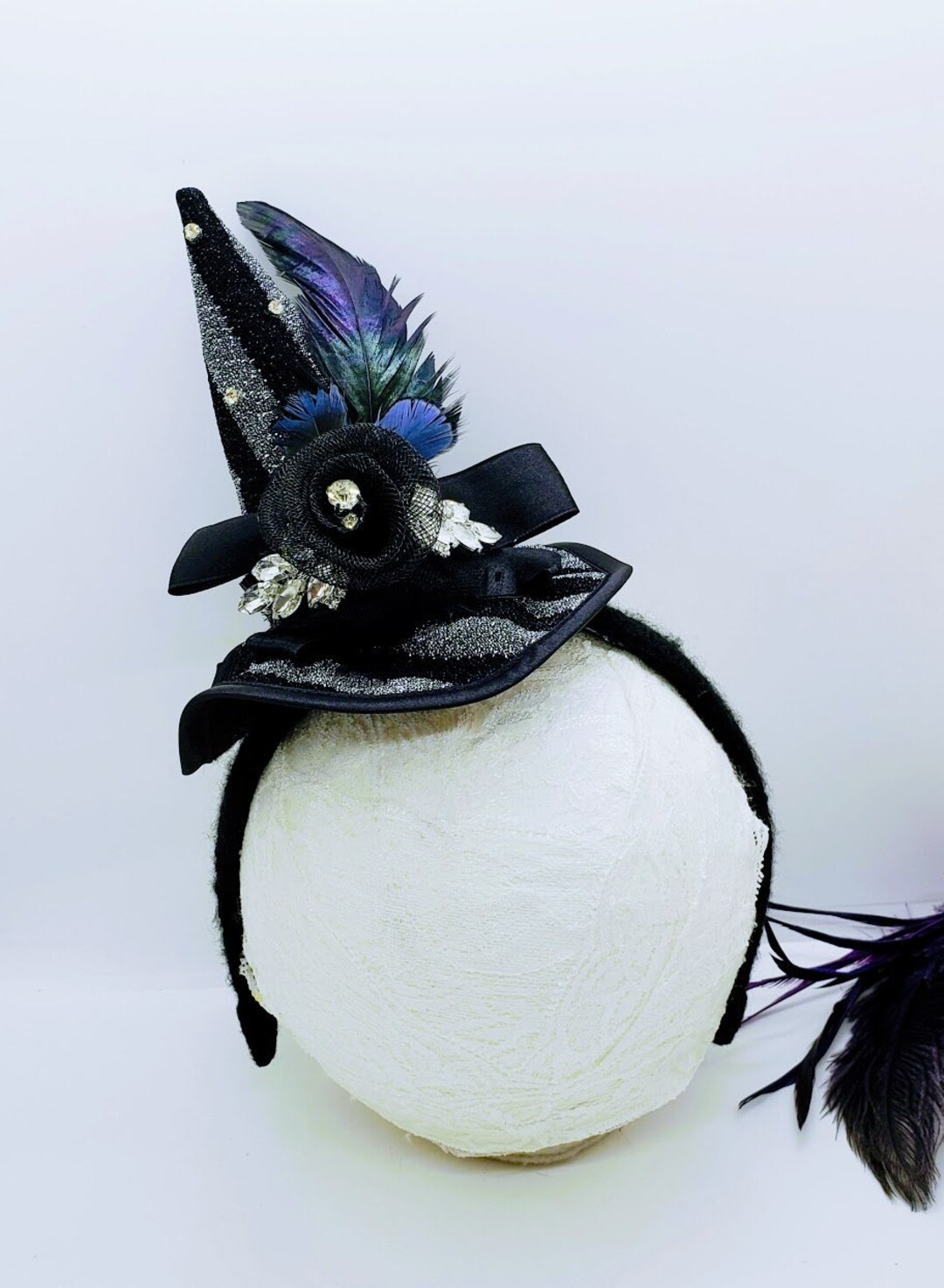 Witch Fascinator; Women's Witch Hat; Witch Hat Fascinator; Tiny Witch ...