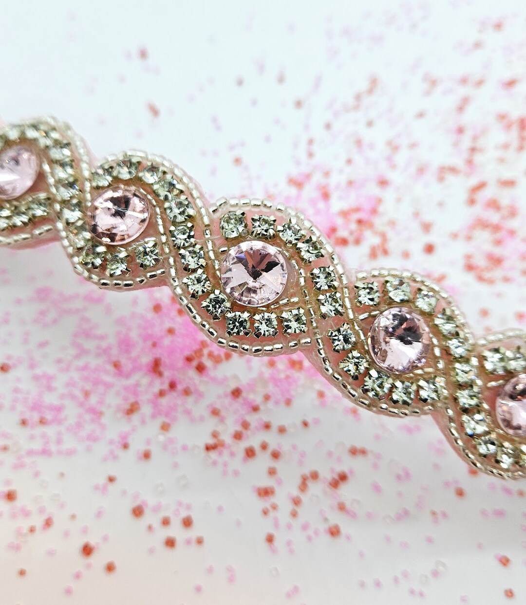 Light Pink Rhinestone Dog Collar; Valentine's Day Dog Collar; Pet ...