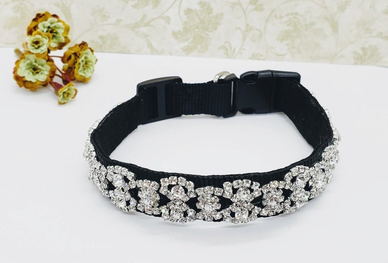 Beautiful Rhinestone Dog Collar Pretty Collars Small Dog | Etsy