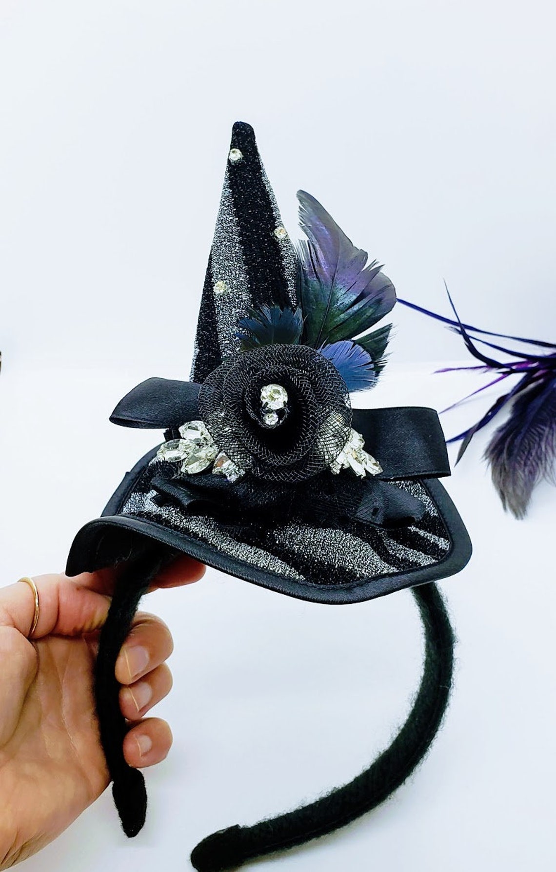 Witch Fascinator Women's Witch Hat Witch Hat Fascinator - Etsy