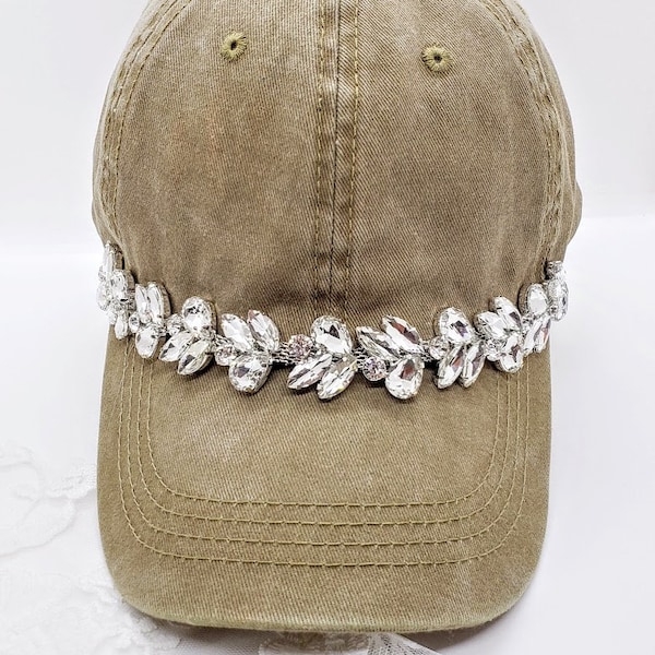 Rhinestone Baseball Hat - Etsy