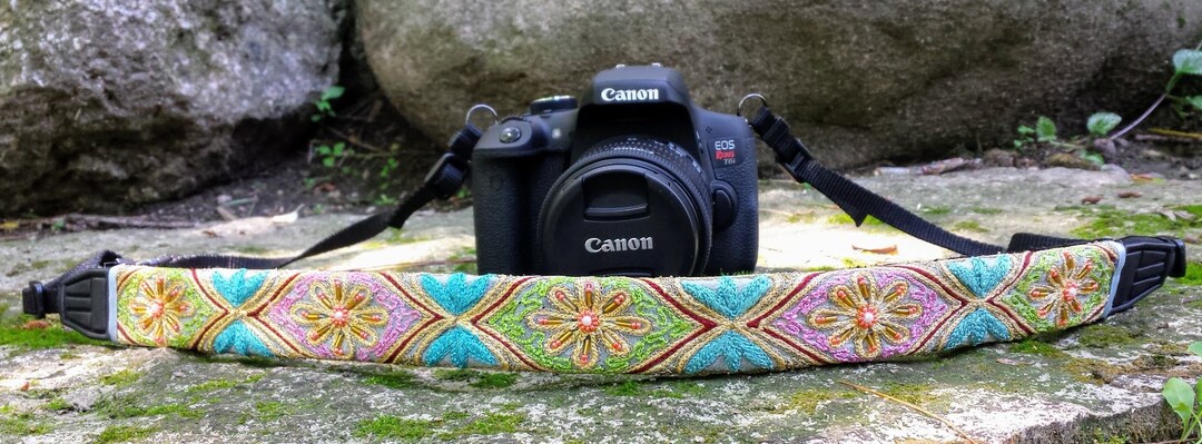 Pastel Beaded Camera Strap Cushioned Camera Neck Strap Unique Camera ...