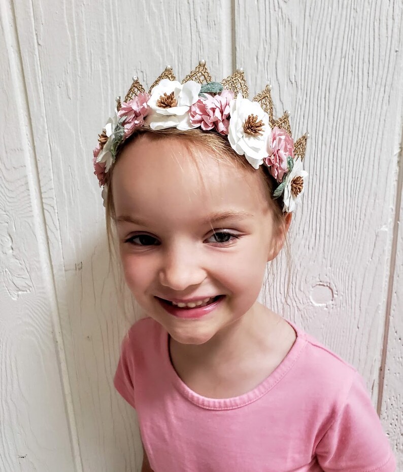 Children's Bohemian Birthday Crown Kid's Lace Crown - Etsy
