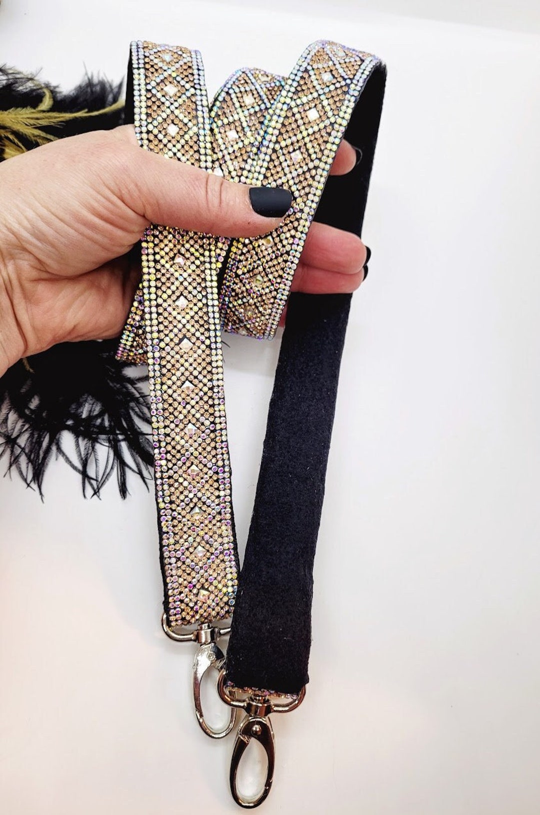 Rhinestone Purse Strap; Champagne Purse Strap; Unique Bling Purse ...