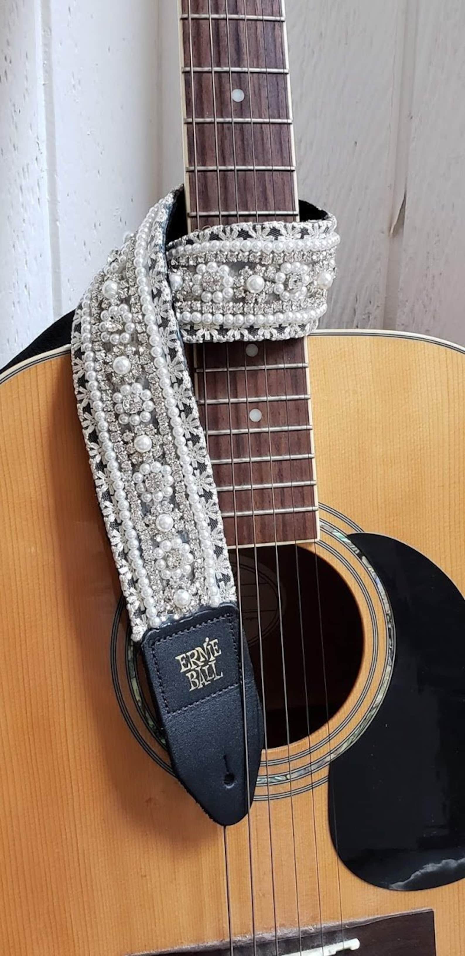 Rhinestone Beaded Guitar Strap Bling Guitar Strap Unique - Etsy