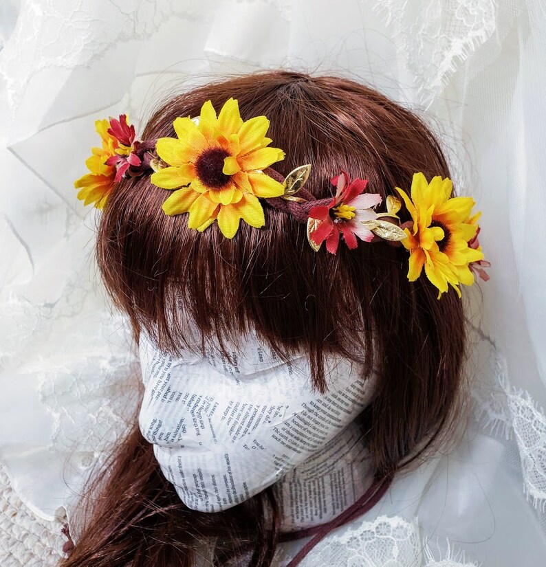 Sunflower Festival Crown Sunflower and Wildflower Headband | Etsy