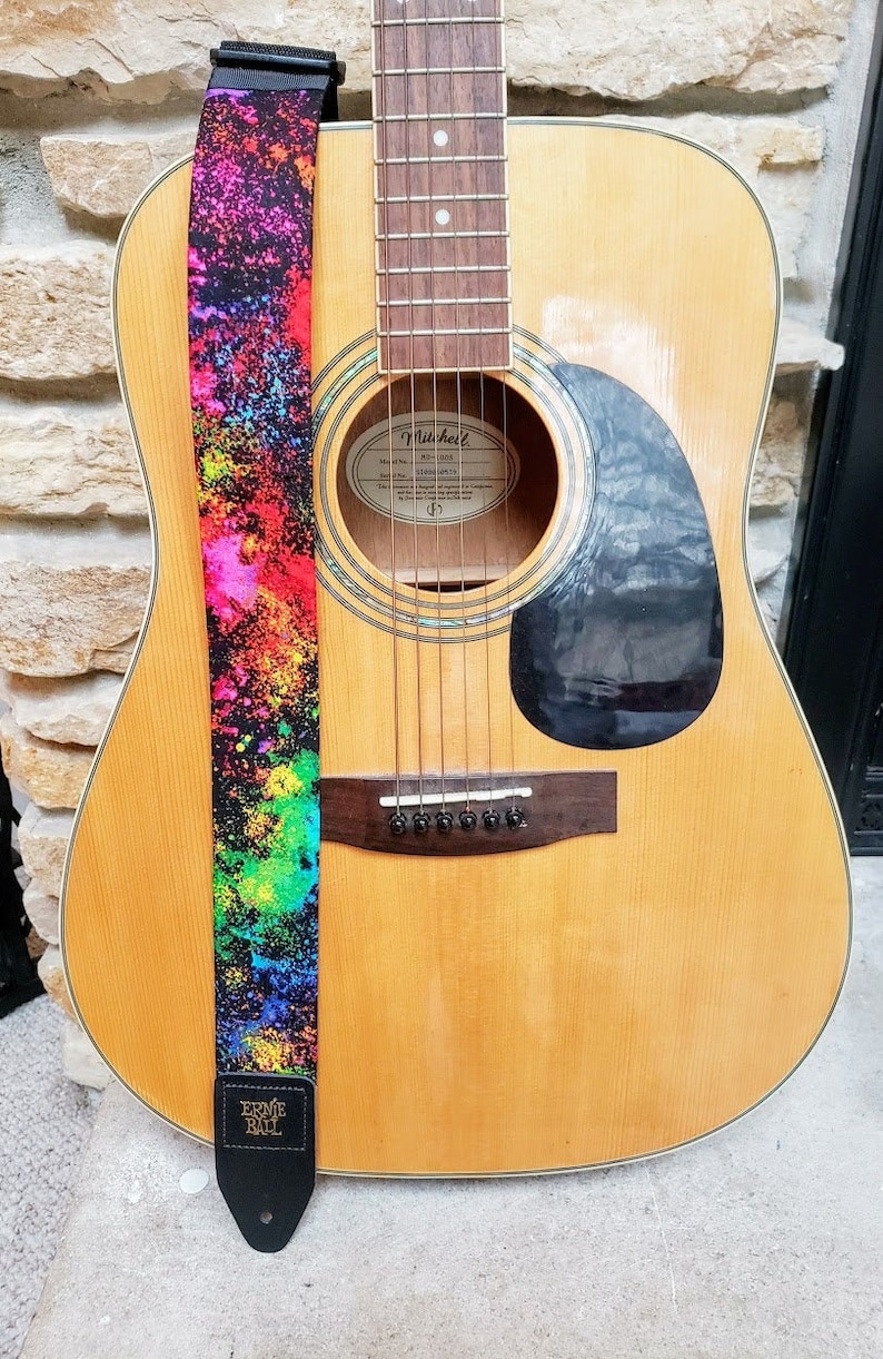 Rainbow Spray Paint Guitar Strap Kid's Guitar Strap | Etsy