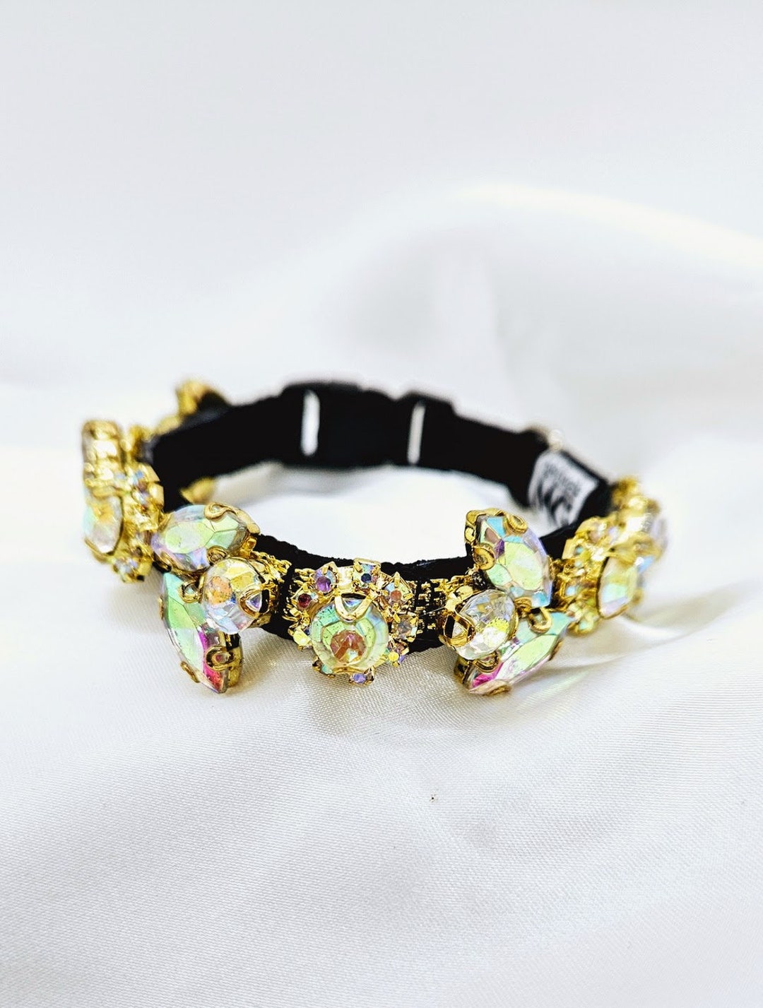 AB Rhinestone Dog Collar; Pretty Collars; Small Dog Collar; Wedding Dog ...