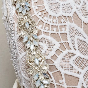 Opal Wedding Dress Straps; Art Deco Wedding Dress Straps; Wedding Dress ...