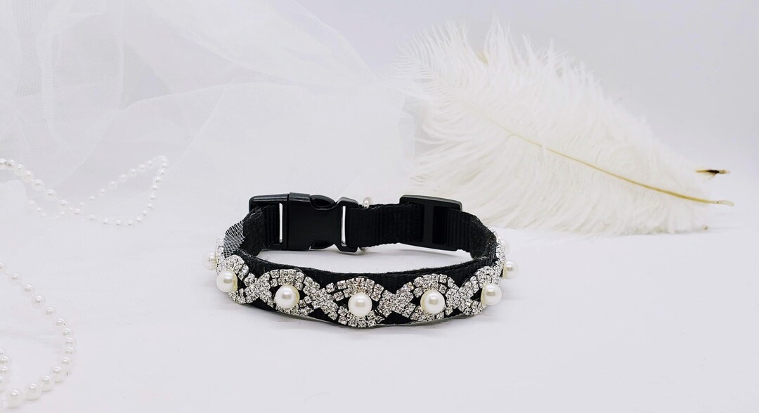 Small Jeweled Dog Collar Pretty Collars Small Dog Collar - Etsy