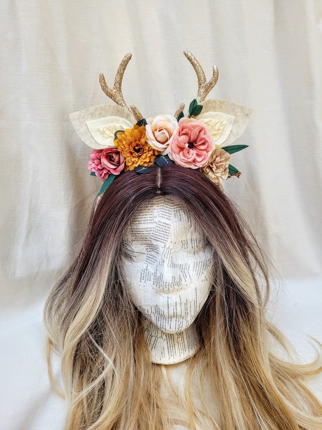Fawn Headband Deer Headband Antler Headband Deer Costume Adult Deer
