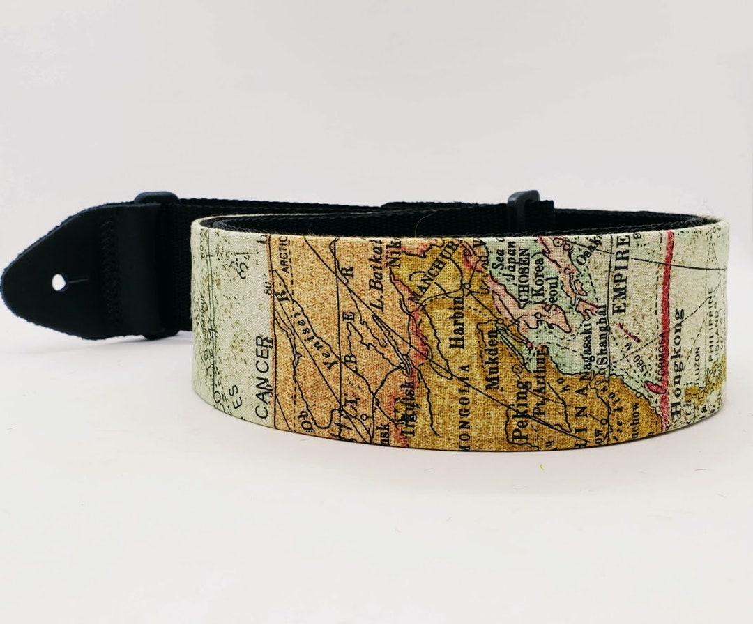 World Map Guitar Strap; World Traveler Guitar Strap; Love of Travel ...