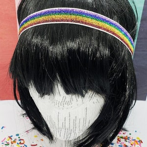 Pride Headband; Rainbow Elastic Headband; Bright Rainbow Headband for ...