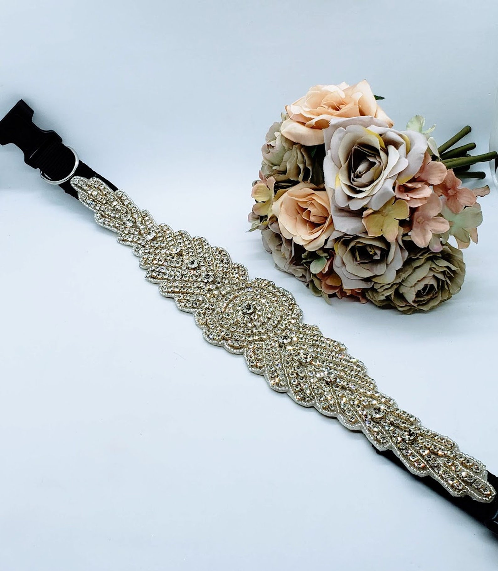 Stunning Wedding Dog Collar; Bling Dog Collars; Large Bling Dog Collar ...