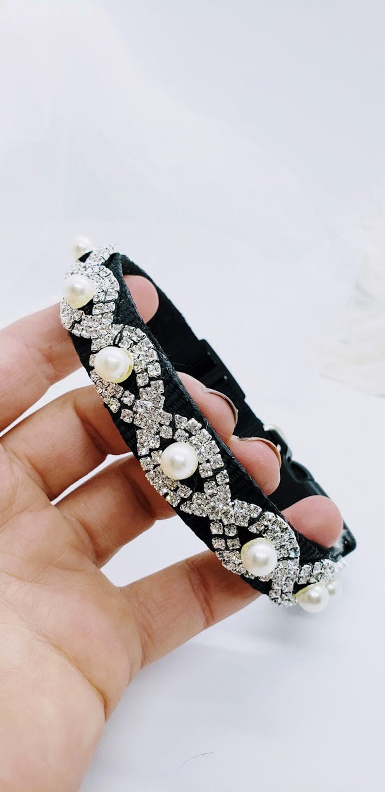 Small Jeweled Dog Collar Pretty Collars Small Dog Collar - Etsy