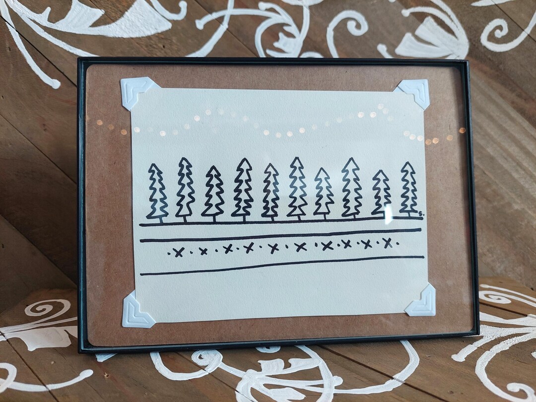 4x6 Woodland Drawing - Peace - Etsy