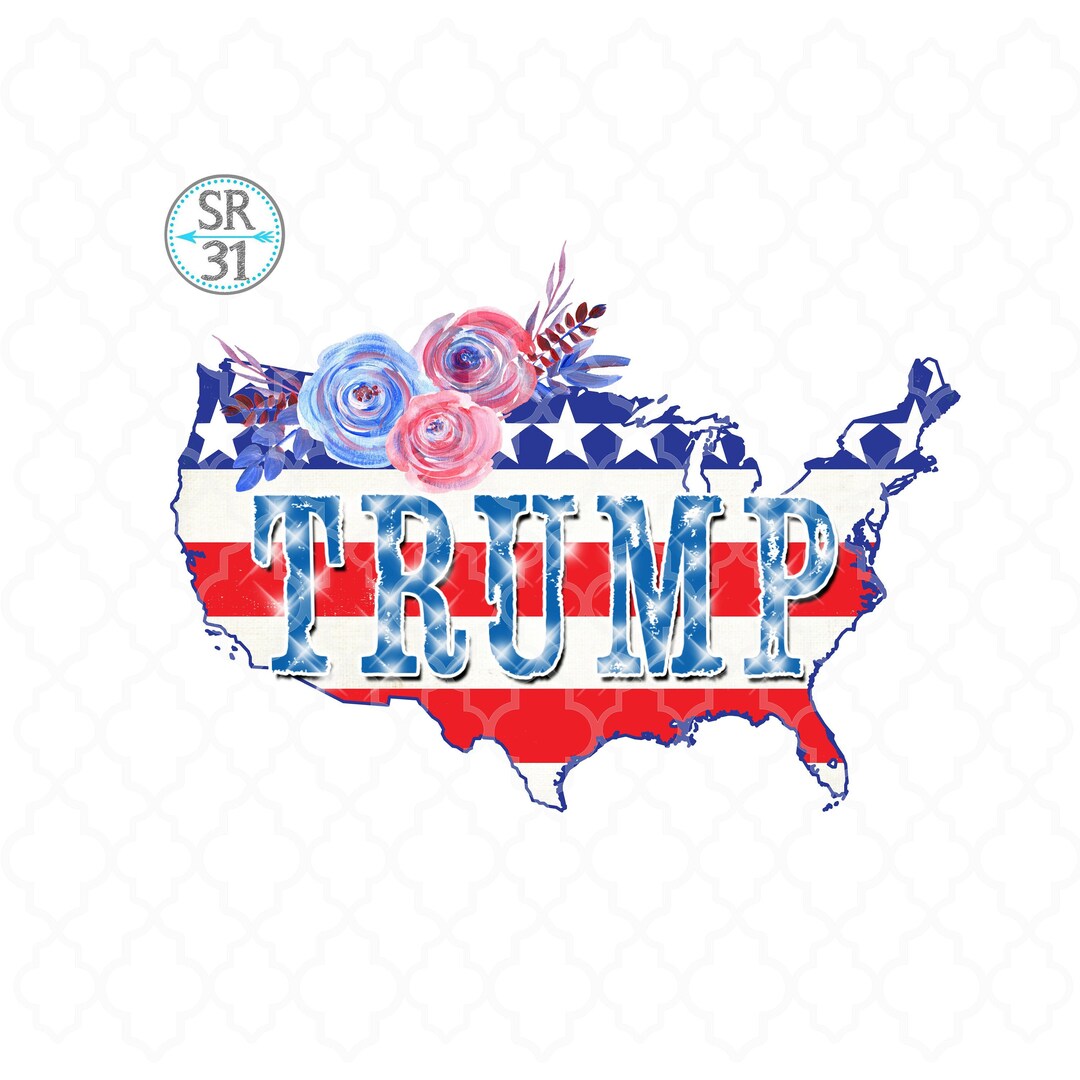 Trump PNG - Patriotic Sublimation Design - Presidential Campaign ...