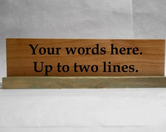 Wood Office/cubicle Desk Nameplate Sign 10 Custom | Etsy