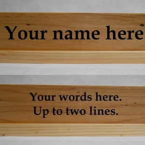 Wood Office/cubicle Desk Nameplate Sign 10 Custom Double-sided Desk ...