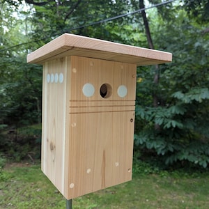 Deluxe Cedar TREE SWALLOW Nesting Box/birdhouse - Larger Interior Space ...